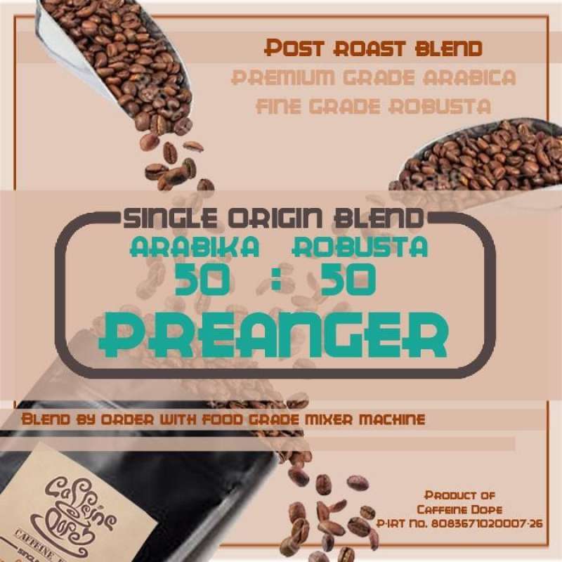 Jual Kopi Single Origin Blend Preanger 100 Gr - Bean/Biji & Ground/Bubuk - Ar 50 : Rob 50 ...