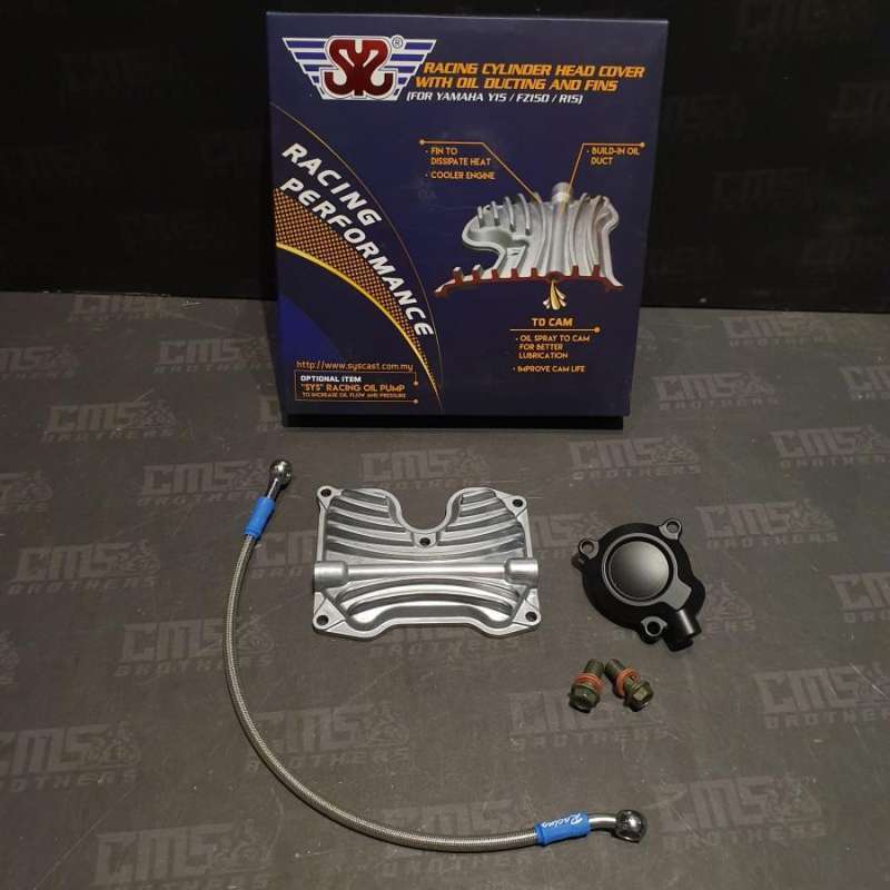 Jual Racing Cylinder Head Cover with Oil Ducting and Fins YAMAHA R15 ...