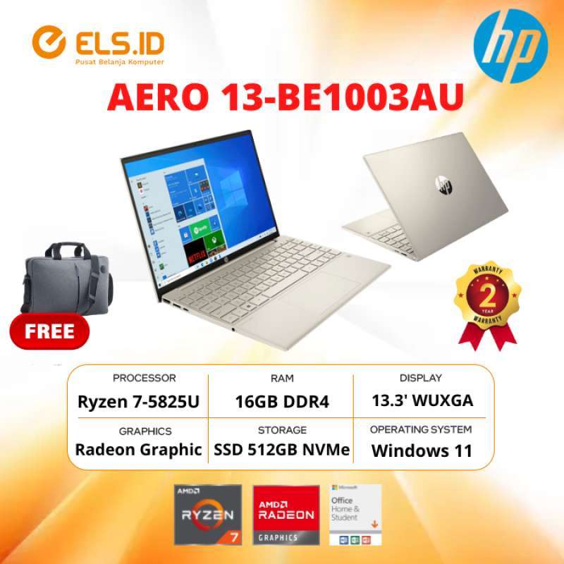 Promo Laptop HP Pavilion Aero 13-BE1003AU Ryzen 7-5825U 16GB SSD 512GB ...