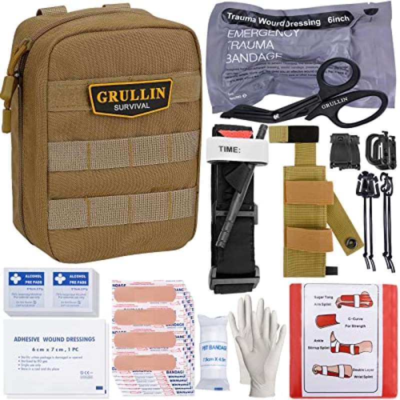 Jual GRULLIN MOLLE IFAK Trauma Kit,Tactical First Aid Kit,Emergency EMT ...