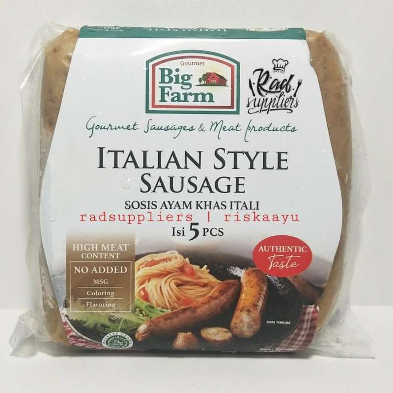 Jual Big Farm Premium Italian Style Sausage 360gram, Sosis Ayam Khas ...