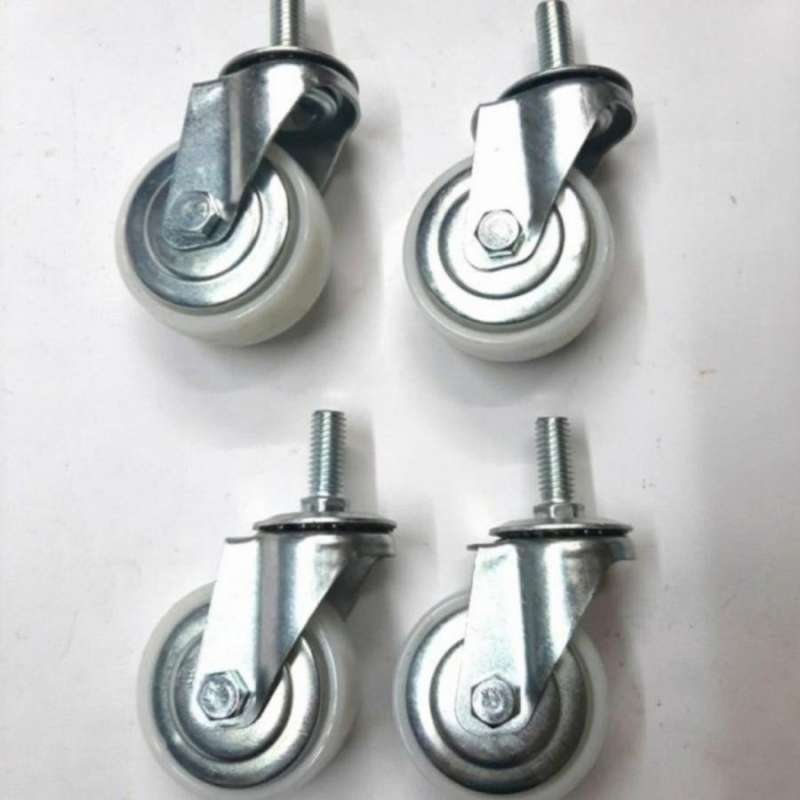 Jual Roda Nilon Baut 3 inch Drat Polos 1 set Drat 1/2 kasar di Seller ...