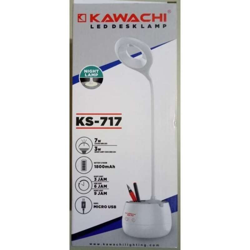 Jual Kawachi Lampu Belajar LED Rechargeable KS - 717 di Seller Toko Listrik Sinar Jaya ...
