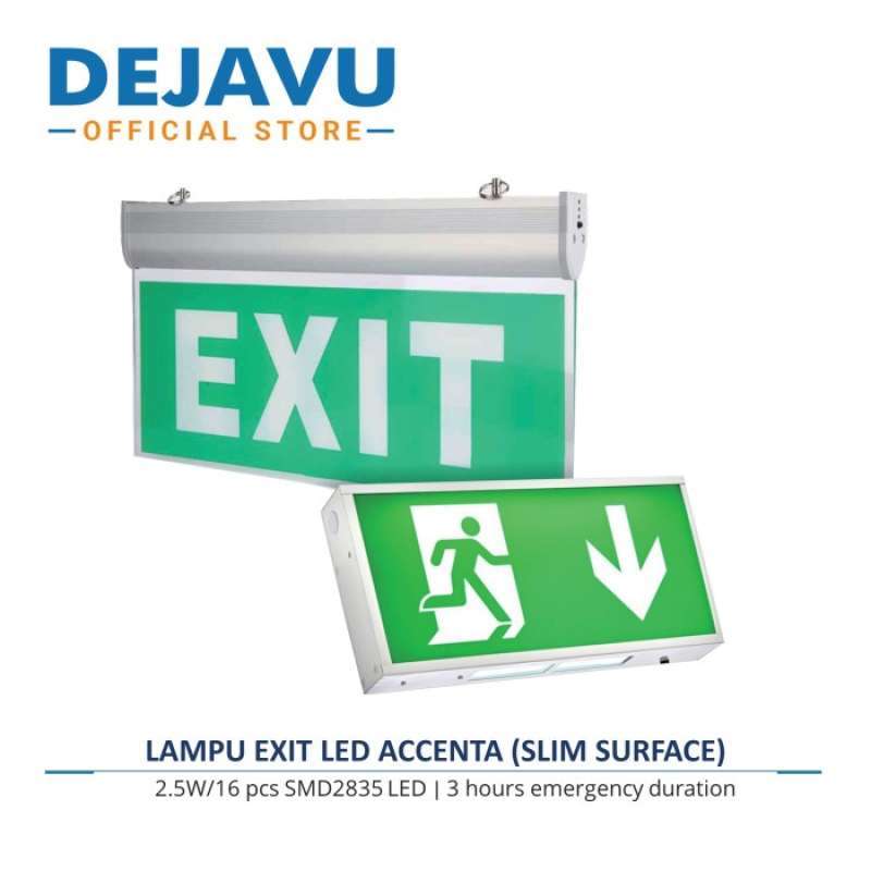 Jual LAMPU EXIT LED ACCENTA ( SLIM SURFACE) - Tulisan Saja di Seller Dejavu Official Store ...