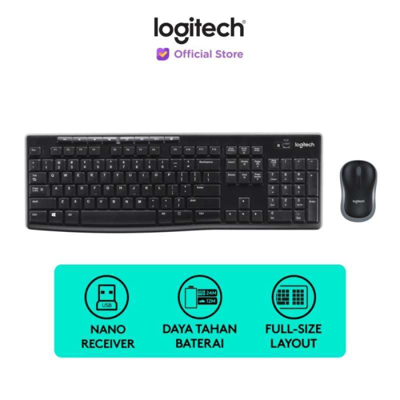 Jual Logitech MK270r Combo Keyboard dan Mouse Wireless Multimedia Keys ...