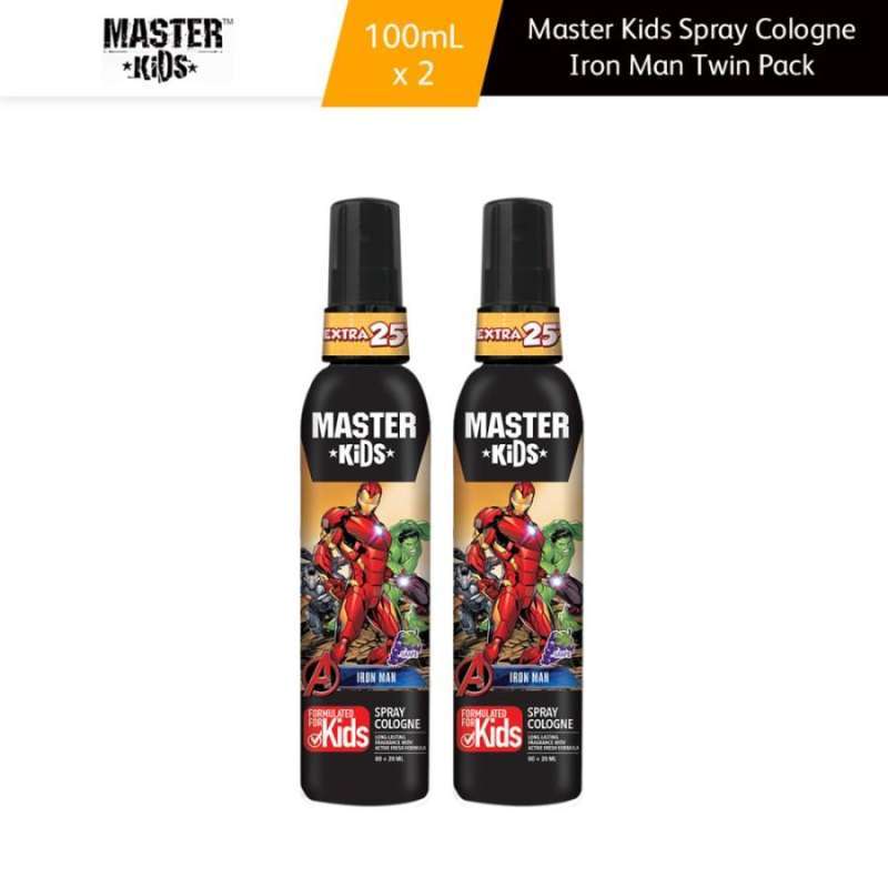 Jual Master Kids Spray Cologne Iron Man Bottle 100ml Twinpack - Isi 2 ...
