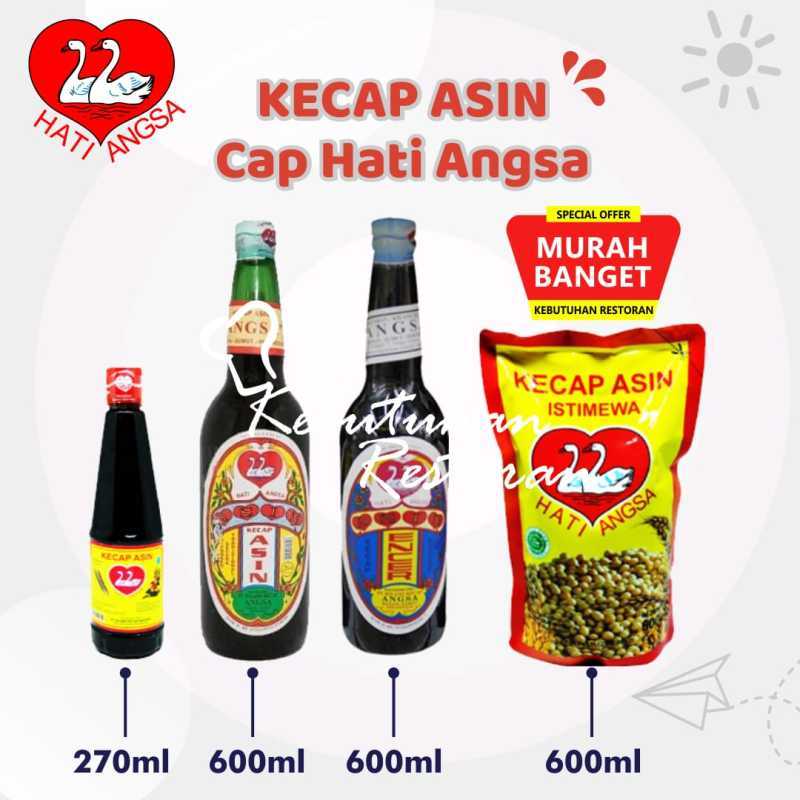 Jual 600ml Kecap Asin Hati Angsa / Kecap Medan Encer / Istimewa No. 1 ...