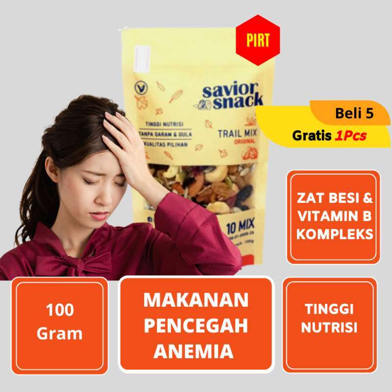 Jual SAVIOR SNACK 10 KOMPOSISI MAKANAN SEHAT UNTUK KEKURANGAN ZAT BESI ...