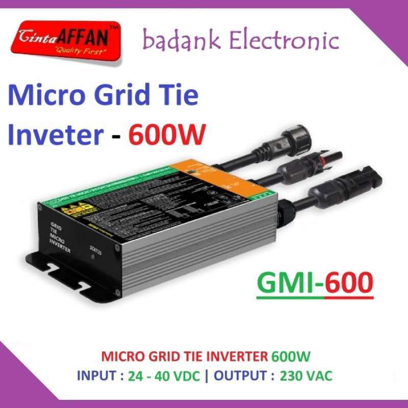 Jual GMI-600 Micro Grid Tie Inverter GTI 600W ON GRID Solar Panel Surya ...