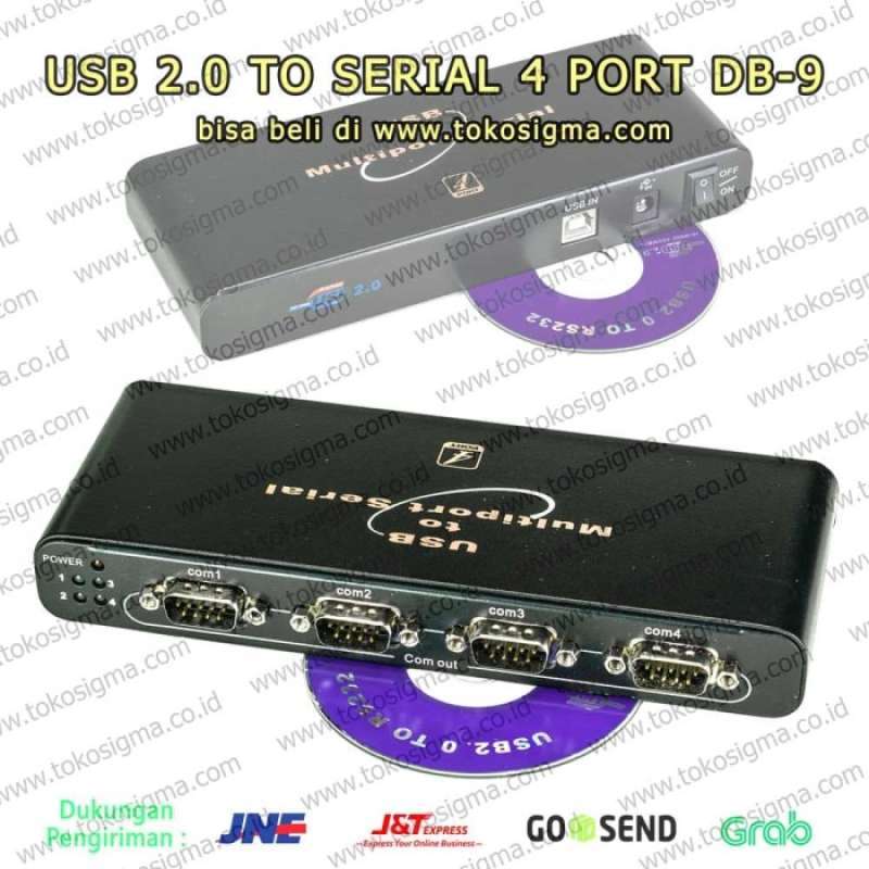 Jual USB 2.0 to 4 Port DB9 RS232 Serial db-9 Converter USB SERIAL HXSP ...