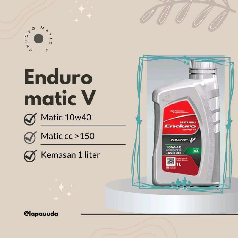Promo Oli Pertamina Enduro Matic V SAE 10W-40 1 Liter Diskon 9% di ...