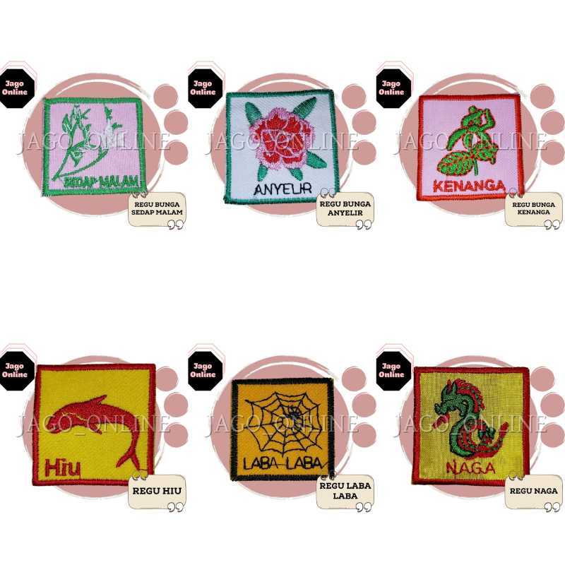 Promo Logo Bordir Bet Tanda Bendera Regu Pramuka Bunga Bintang Putra ...
