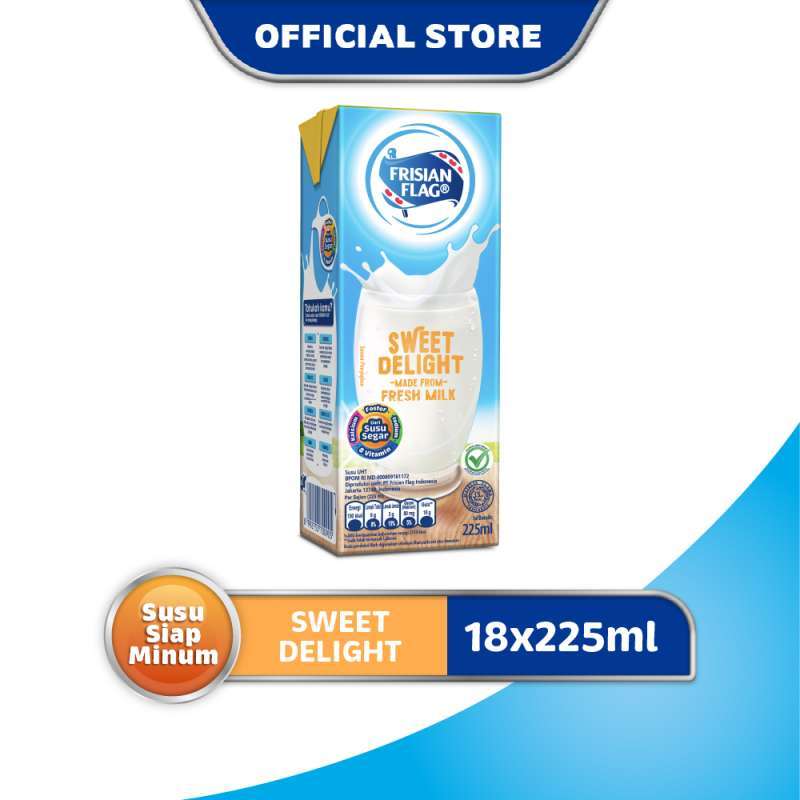 Jual Frisian Flag Sweet Delight Susu UHT [225 mL] x 18 pcs di Seller Frisian Flag Beverage Store ...