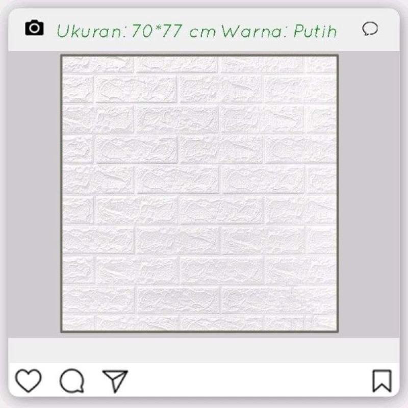 Promo Wallpaper Dinding 3D foam motif bata Putih Diskon 12% di Seller ...