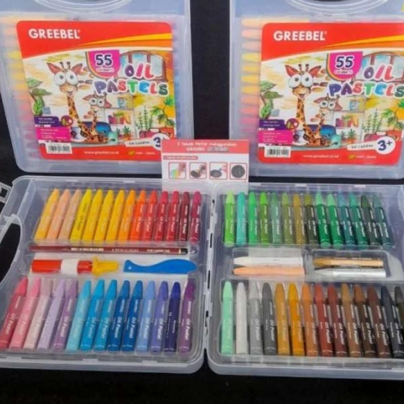 Promo Crayon Greebel Oil Pastels Isi 55 Warna Diskon 30% Di Seller ...