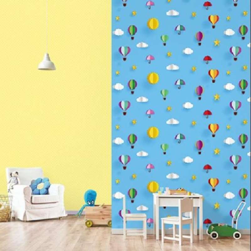 Jual Wallpaper Dinding Kamar Anak Plenus 3 Motif Balon Udara Premium di ...