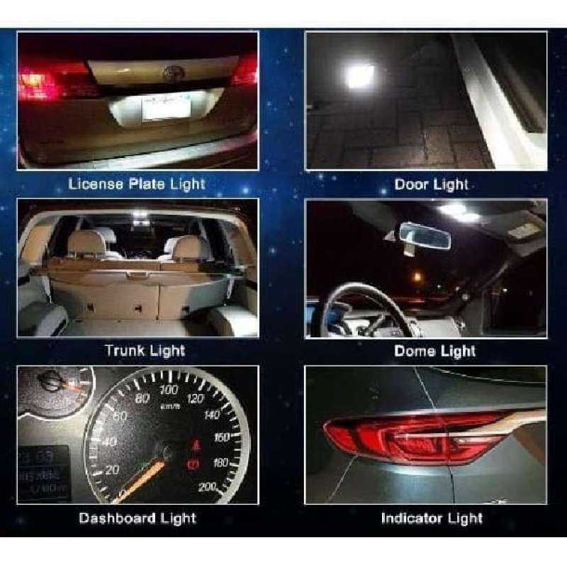 Jual Lampu Led Plafon Kabin Mobil 12 Titik Heatsink Festoon Putih Di ...