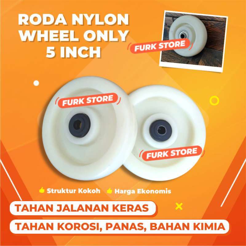 Jual Roda Nilon 5 Wheel Only, Roda Troli Etalase, Roda Nylon Caster 5 ...