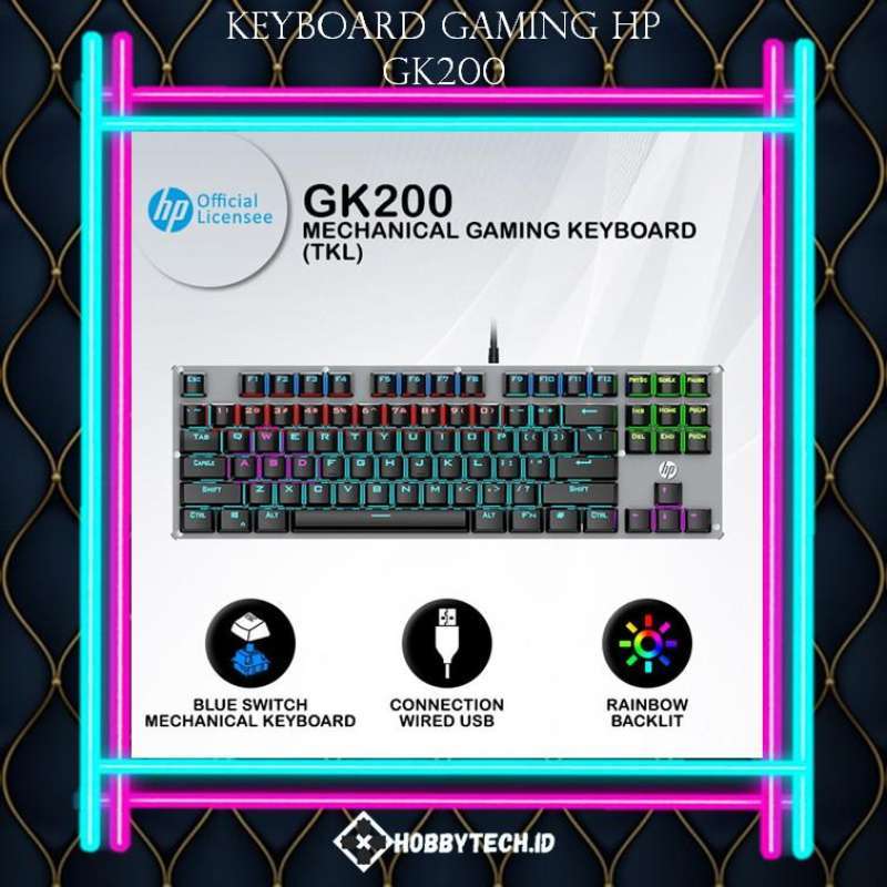 Jual Keyboard Gaming HP GK200 - RGB Blue Switch TKL Mechanical Keyboard ...