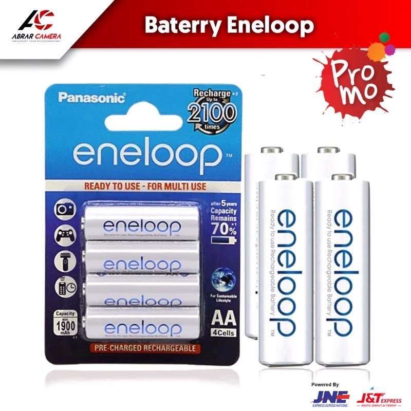 Jual Baterai eneloop 1900mAh AA 4pcs ORIGINAL Battery Flash 1900 mAh ...