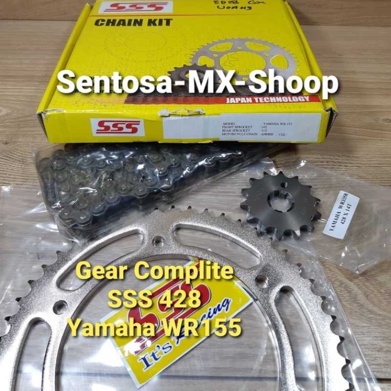 Jual GEAR / GIR SET SSS YAMAHA WR-155 PNP 14T & 51T RANTAI SSS 428HSB-132L GOLD (1SET) di Seller ...