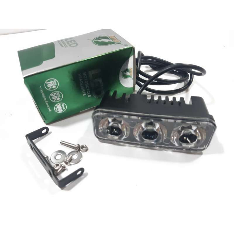Jual LAMPU TEMBAK SOROT LED 3 MATA RTD E03 12V-80V 6W 2 MODE BISA ...