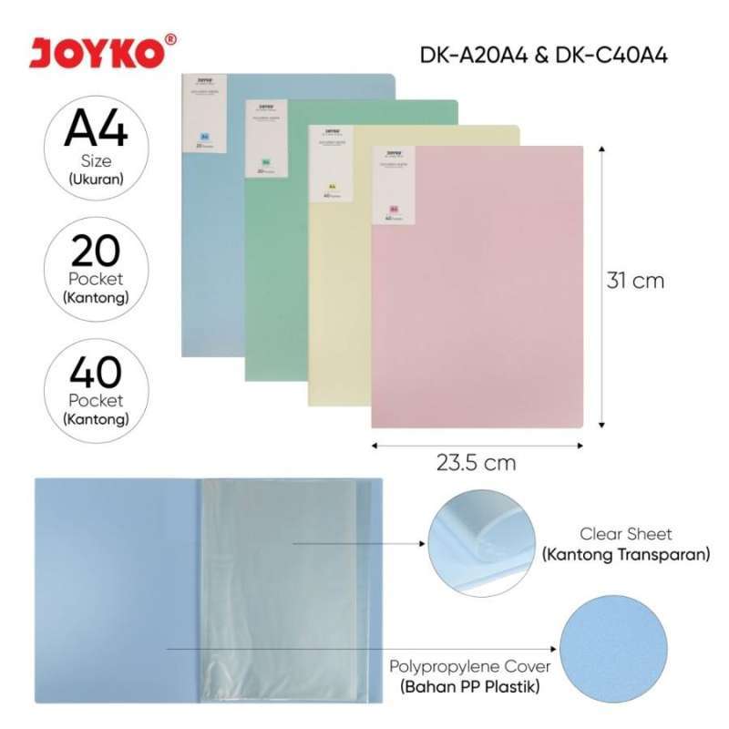 Jual Map Document Keeper Joyko A4 isi 40 Lbr Dk-C40A4 (1pcs) di Seller ...