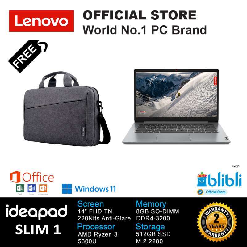 Jual LENOVO IDEAPADAD SLIM 1 IP 1-14ALC7 31ID GREY AMD R3-5300 di ...