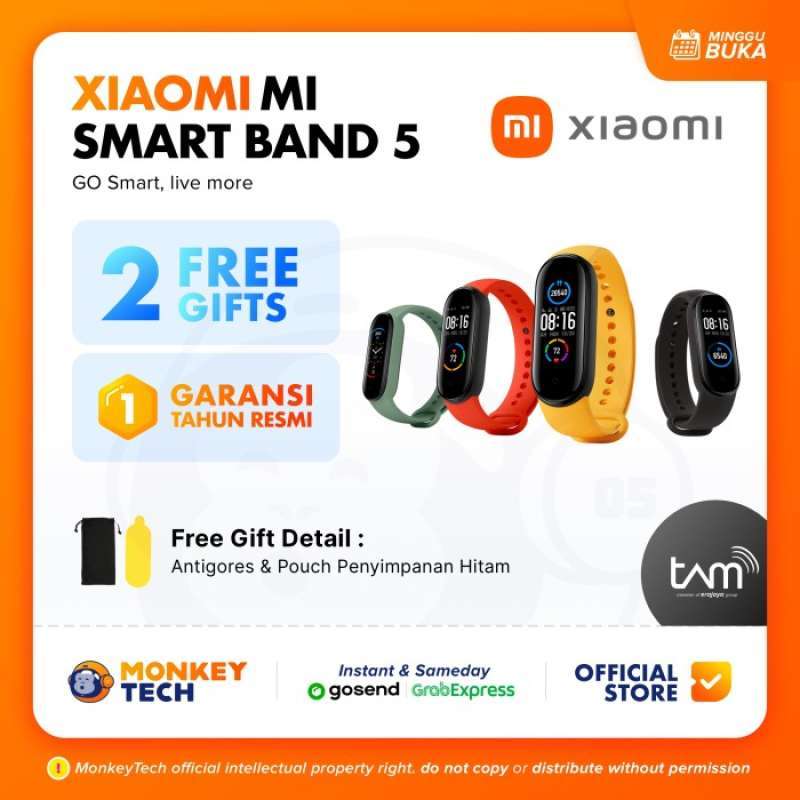 Jual Xiaomi Mi Band 5 Amoled - Miband 5 Smart Band Amoled di Seller ...