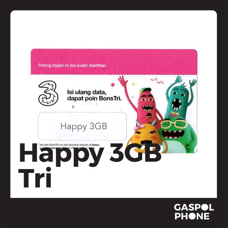 Jual Voucher Tri Happy 3GB 3 Hari Lokal Jateng Kuota Data Internet Isi ...