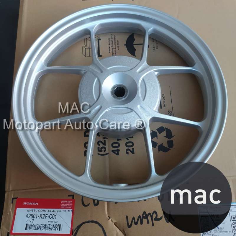 Jual Velg CW Scoopy LED 20 Belakang Silver Ring 14 AHM 42601-K2F-C01 di ...