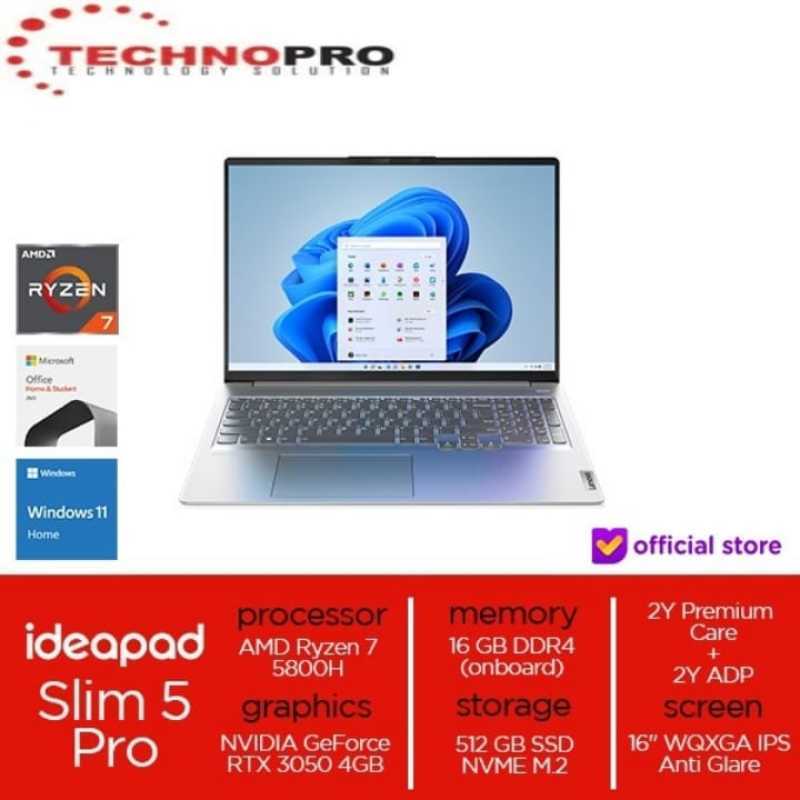 Jual Lenovo IdeaPad 5 Pro L0ID || 16ACH6 Ryzen 7 5800H 16GB 512GB SSD ...