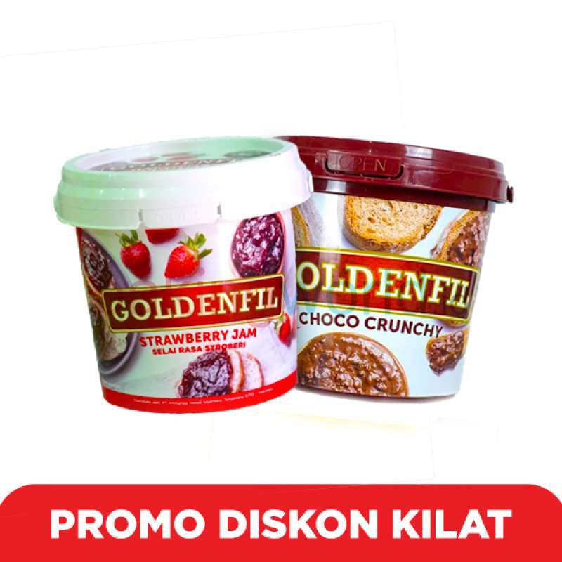 Jual Goldenfil Strawberry Jam Kemasan 1 Kg + Goldenfil Choco Spread ...
