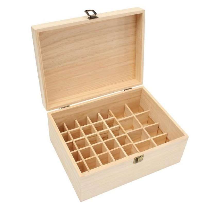 Jual Tui 38 Grids Wooden Bottles Box Storage For Essential Oil Di ...