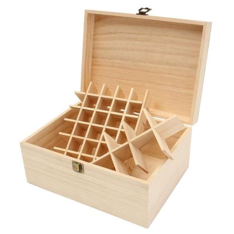 Jual Tui 38 Grids Wooden Bottles Box Storage For Essential Oil Di ...