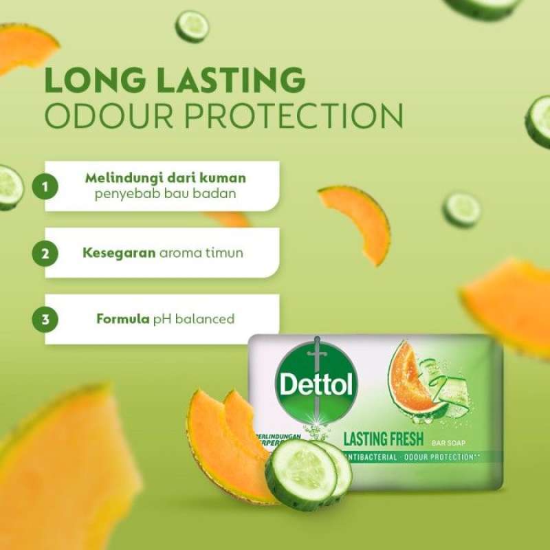 Jual Dettol Sabun Mandi Anti Bakteri Lasting Fresh 100 Gram di Seller ...