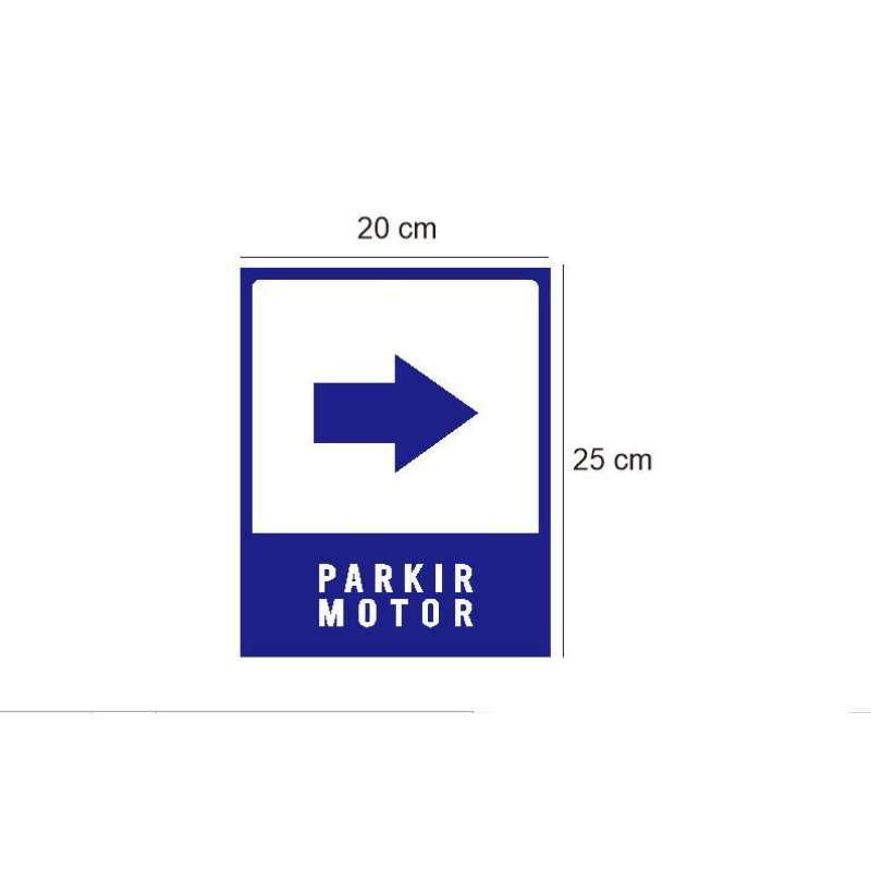 Jual Stiker Vinyl Himbauan Tanda Lokasi Tempat Parkir Motor Bank Mall ...