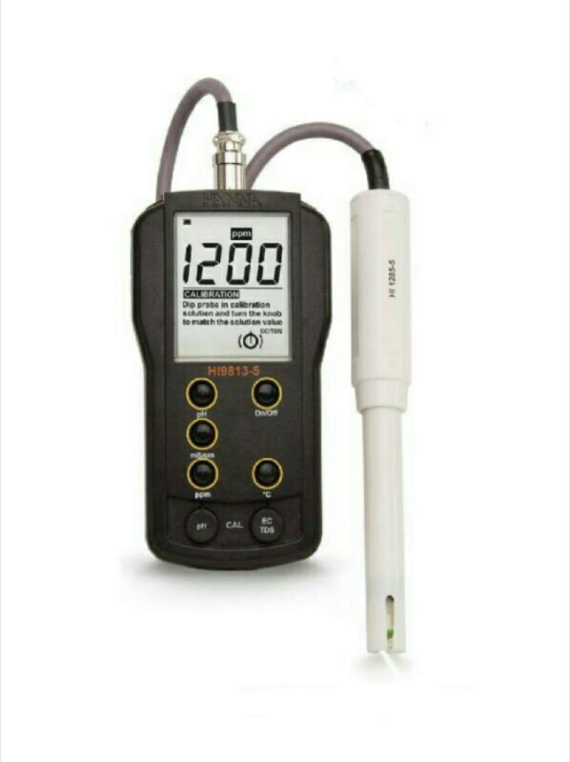 Jual HANNA HI 9813-5 pH - EC -TDS - C Portable Meter di Seller Gasta ...