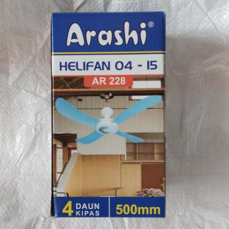 Jual Arashi kipas angin gantung 15 watt helifan 4 daun kipas di Seller ...