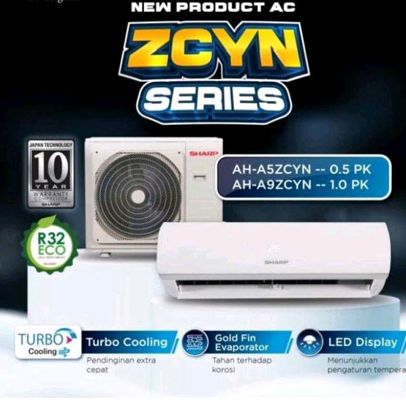 Jual Ac Sharp 1pk Type Ah-a9zcyn R32 Turbo Cooling Di Seller Grand Ac ...
