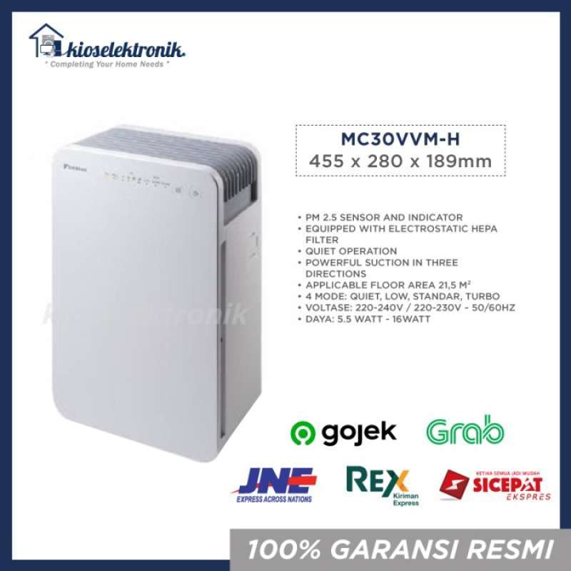 Promo Daikin MC30VVM-H Air Purifier Daikin Hepa Filter - Maks 21.5m ...