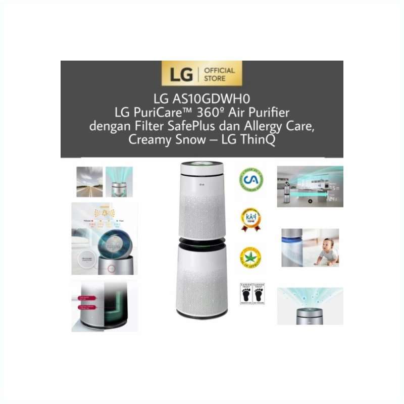 Jual Lg As10Gdwh0 Puricareâ„¢ 360Âº Air Purifier Dengan Filter Safeplus ...