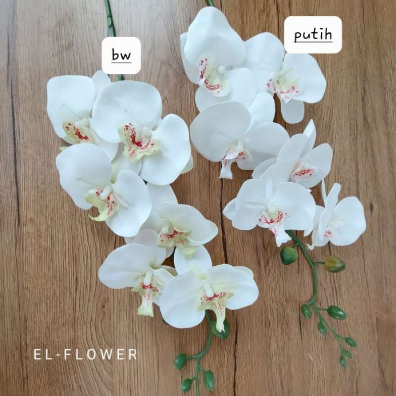 Jual Anggrek Bulan Latex 6 kuntum bunga artificial dekorasi - Putih di ...
