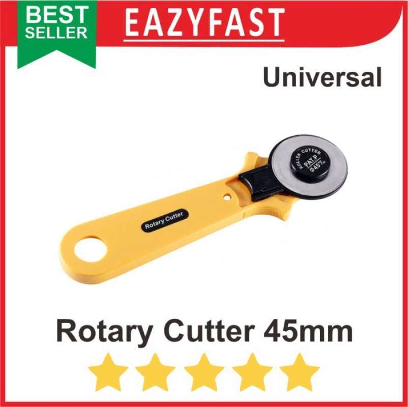 Jual Rotary Cutter 45mm Besar Kain Kulit Kertas Vinyl Film Pisau Roda Putar di Seller Eazyfast ...