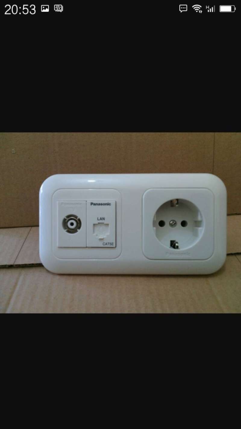 Promo Panasonic Stop Kontak Arde+Jack Modul Data Cat5+Terminal Tv ...