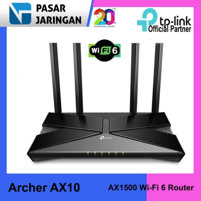 Promo Tplink Archer Ax10 Ax1500 Wifi 6 Wireless Mu-Mimo Gigabit Router ...