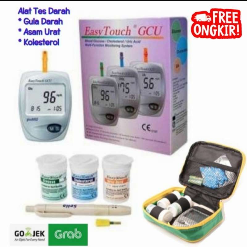 Jual Alat Easy Touch Gcu 3In1 Cek Test Gula Darah / Asam Urat ...