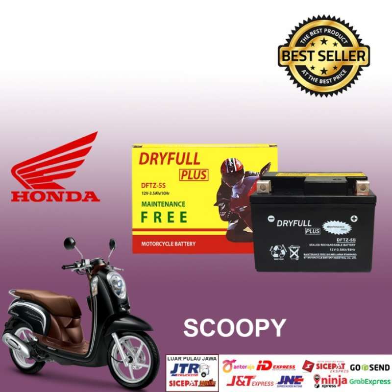Jual Aki Motor Honda Scoopy Accu MF GTZ5S AKI DRYFULL DFTZ5S di Seller ...