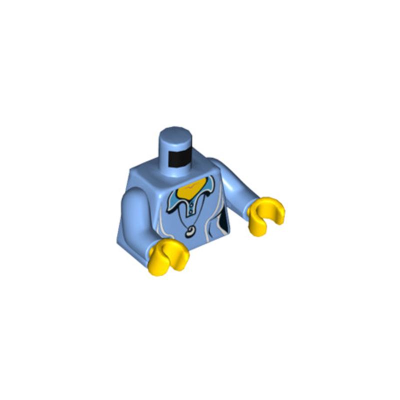 Jual Lego Parts 4649274 Torso - Mini Upper Part No. 1918 Medium Blue Di ...