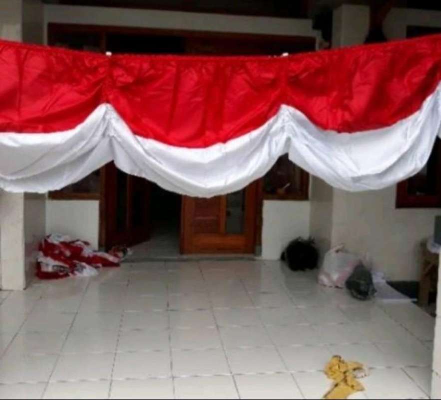 Jual Bendera Background Karet, Dekorasi Merah Putih 5 Rumbay (5 Gelombang) Di Seller Dawunian ...
